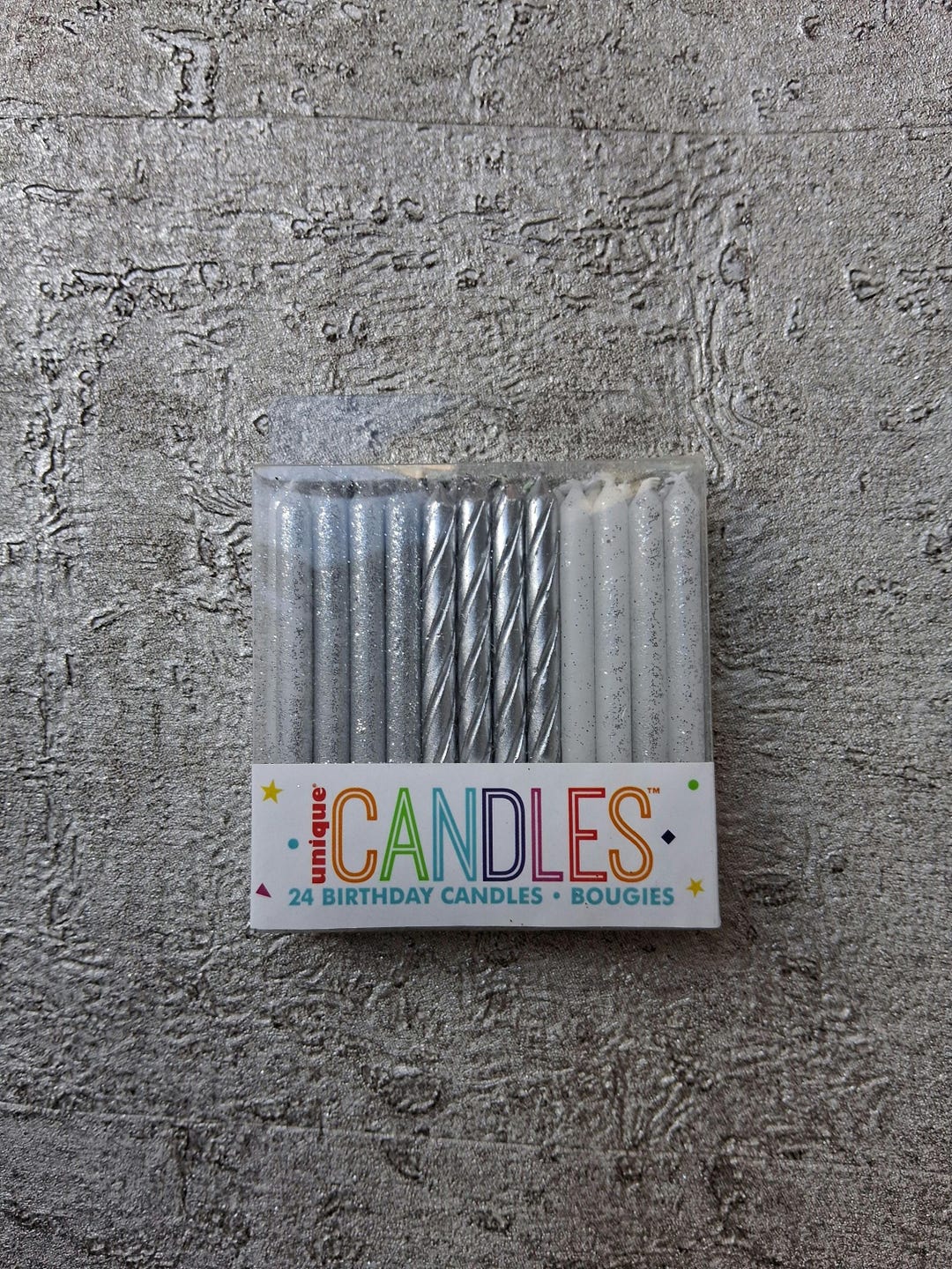 24 Birthday Candles With Glitter • Cake Topper • Unisex Birthday Party ...