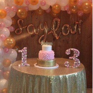 Floral Large Number • Freestanding Decorated Numbers • Birthday Decor ...
