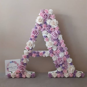 Floral Letter • Free Standing Letter • Gift for Her • Bedroom, Nursery ...