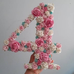 Floral Large Number • Freestanding Decorated Numbers • Birthday Decor ...