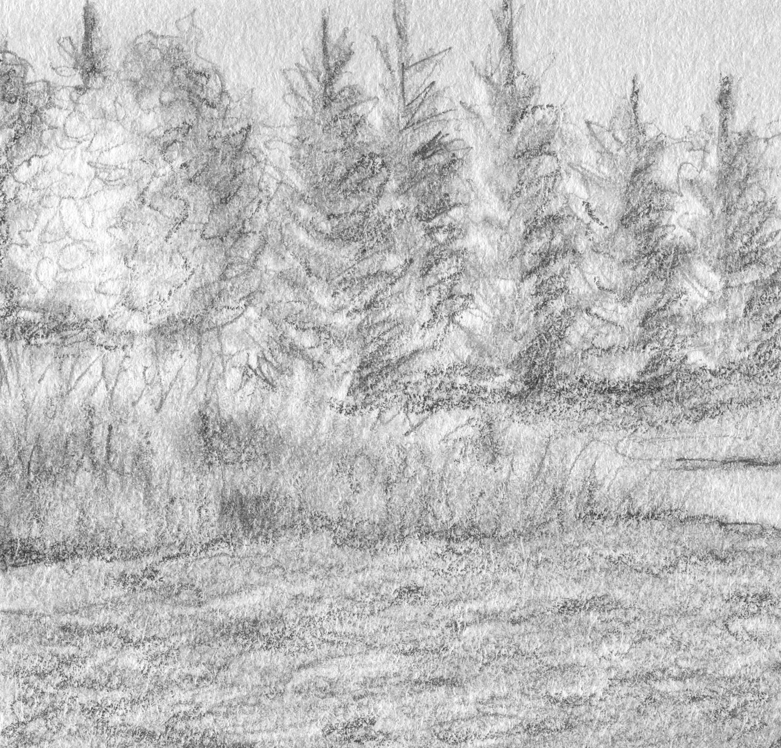 River Drawing River Art River Artwork Landscape Art Original Drawing ...
