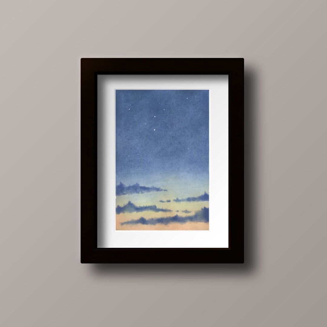 Evening Sky Print - Night Print - Star Print - Sunset Print - Sunset ...