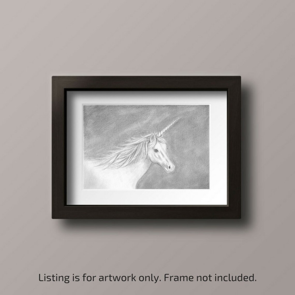 Unicorn Drawing Pencil Drawing Unicorn Original Drawing - Etsy