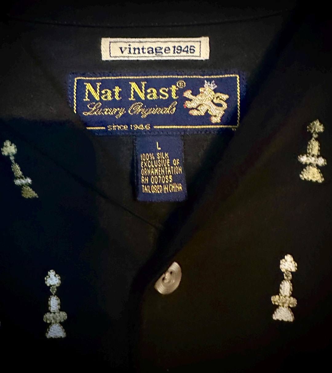 Men’s Long Sleeve NAT NAST Silk Shirt - Etsy