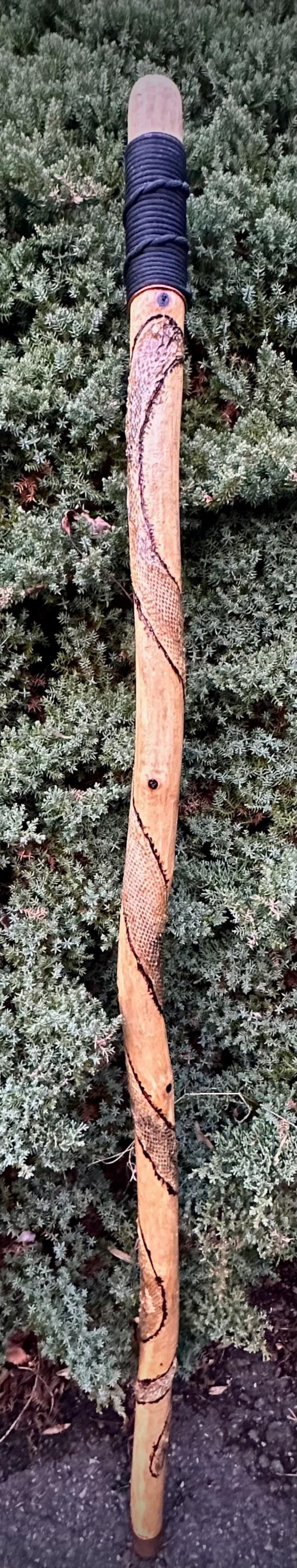 Handcrafted Shaman’s Snakeskin Walking Stick - Etsy