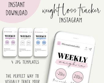 Cute Instagram Tracker Weekly Weigh in Trackers - Etsy