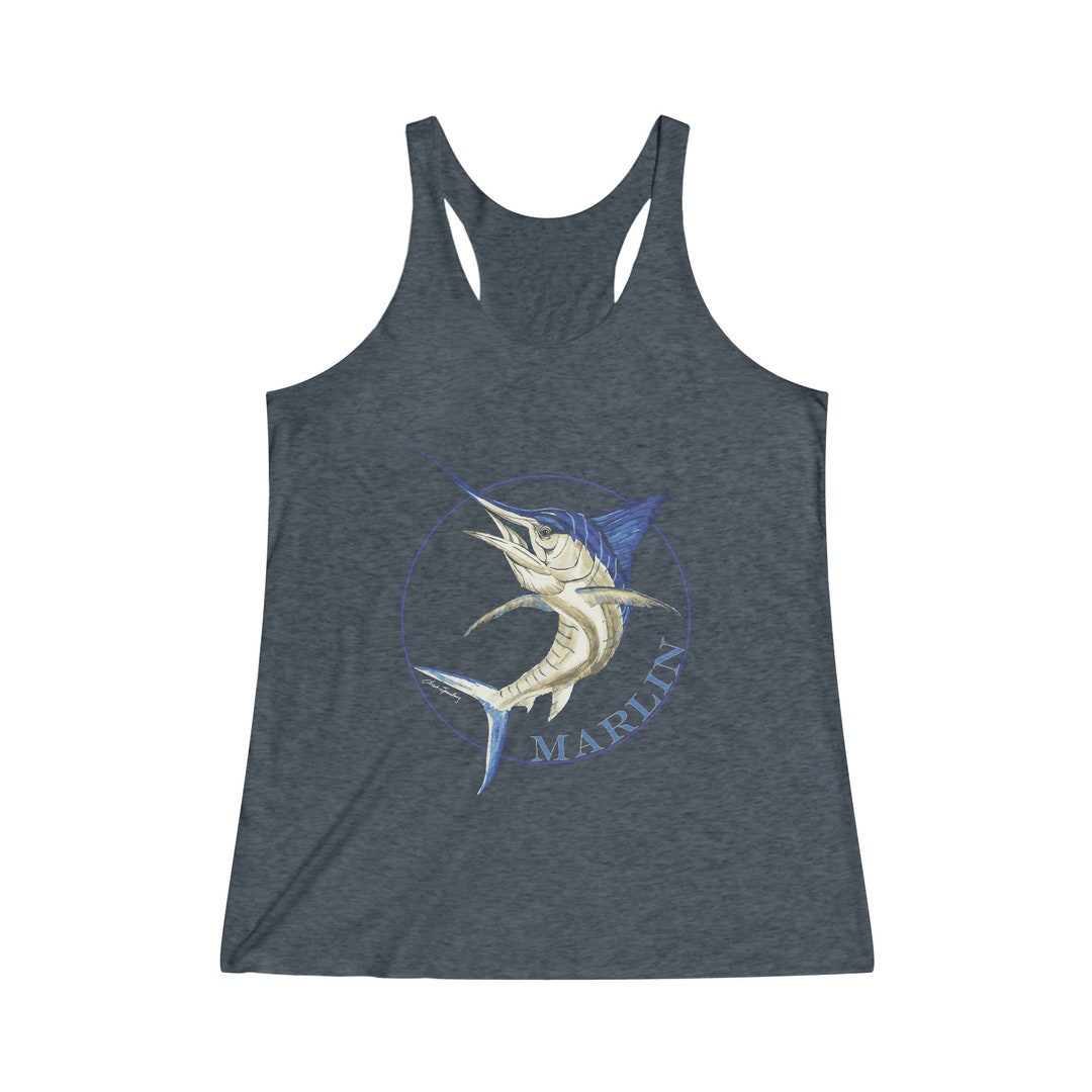 Marlin Tank Top, Women's Marlin Fish Tank Top, Fishing Tank Top, Lady ...