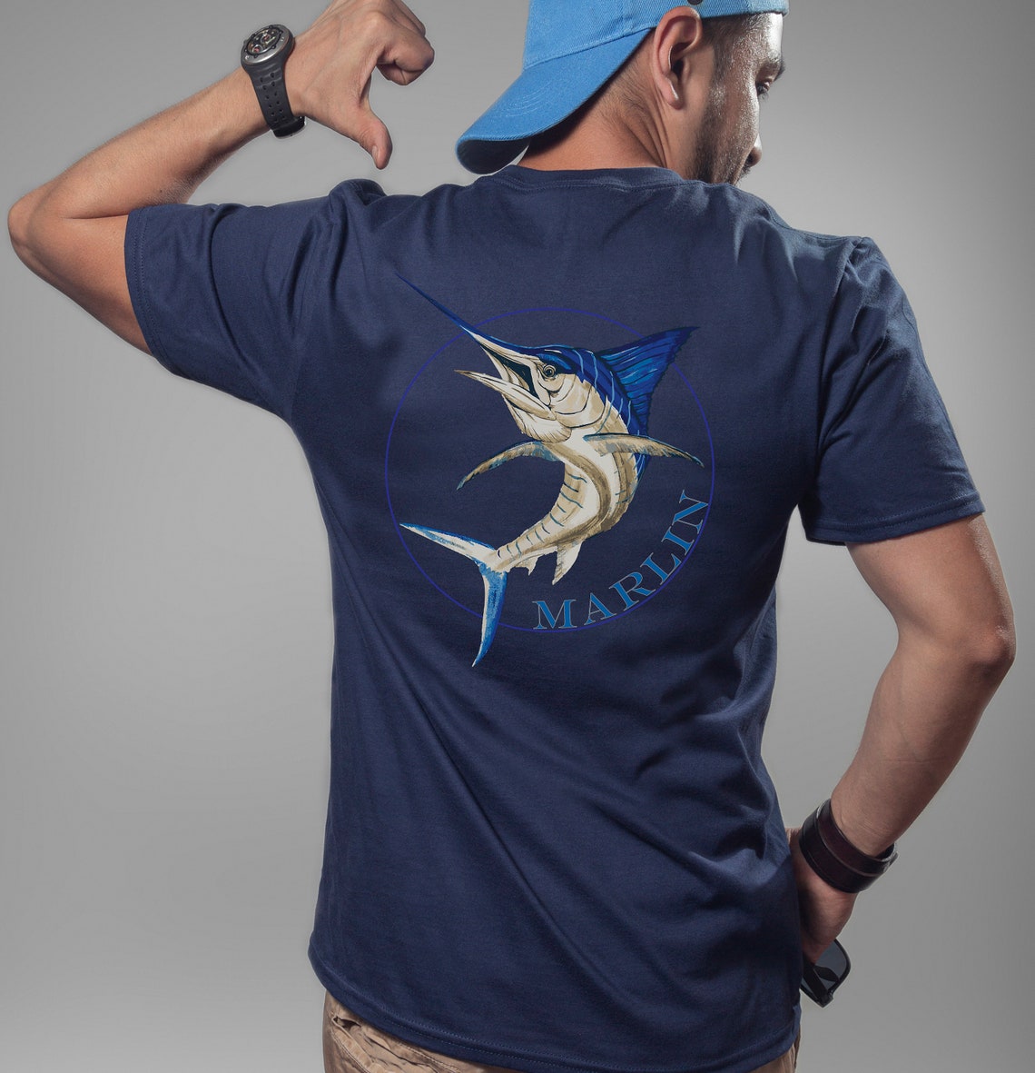 Marlin Fish Men's T- Shirt, Men's Fish Shirt, Fish Shirt, Marlin ...