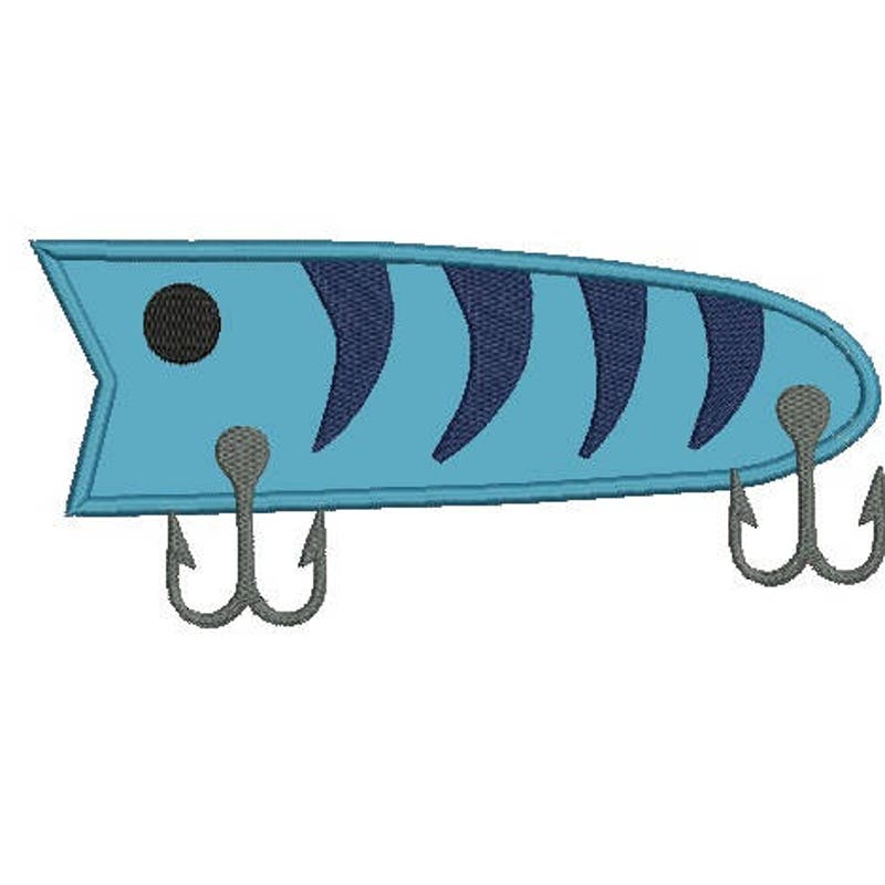 Fishing Applique - Etsy