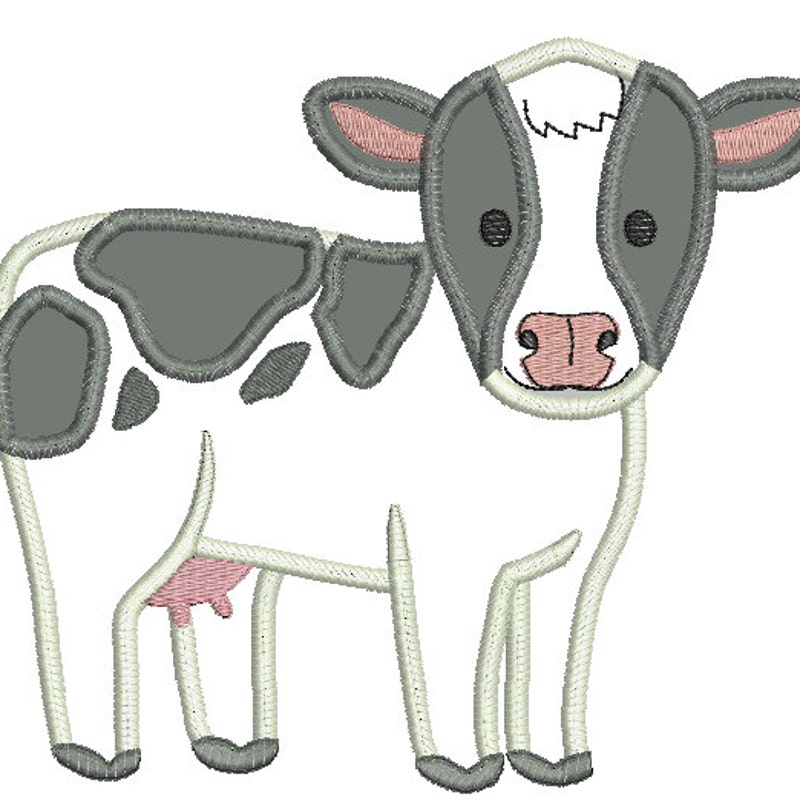 Cow Applique Design - Etsy