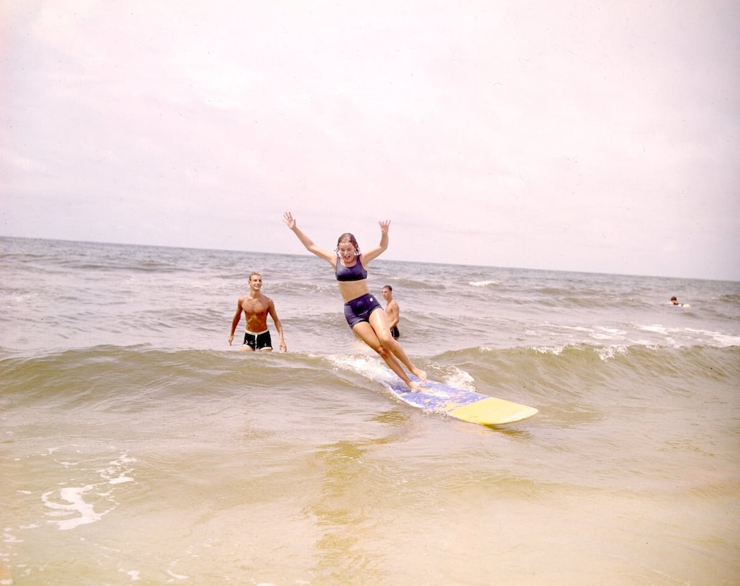 Surfer Girl Vintage Digital Download For Coastal Decorating Style Beach