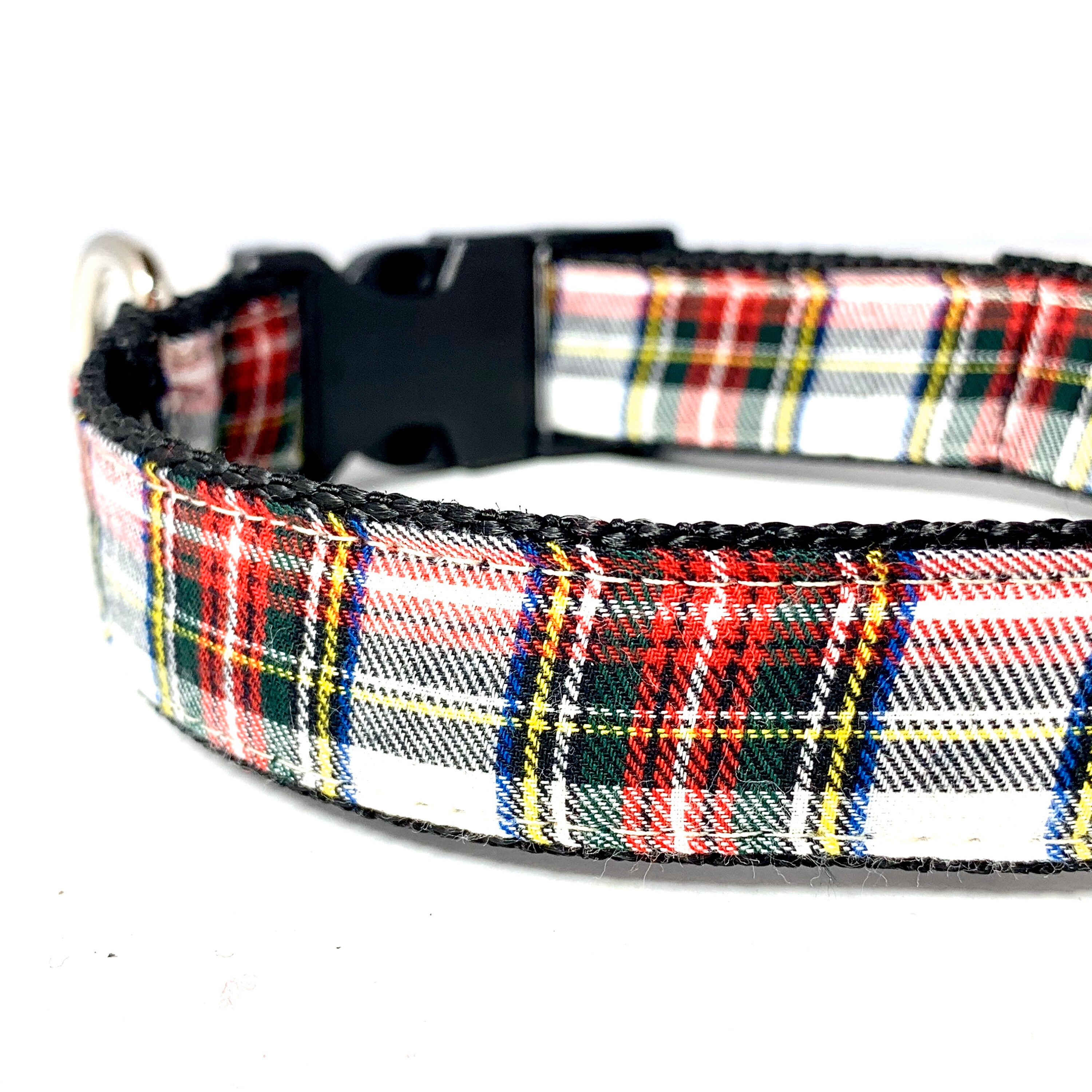 Stewart Tartan Plaid Christmas Dog Collar, Harness or Leash With ...