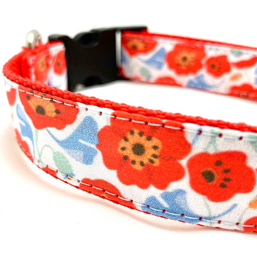 Poppy Dog Collar Harness or Leash With Personalized Metal - Etsy
