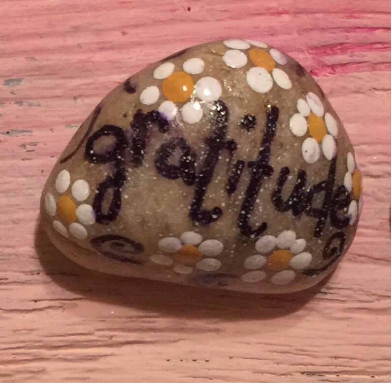 Graditute Stone Meditation Stone Prayer Stone Garden Rocks - Etsy