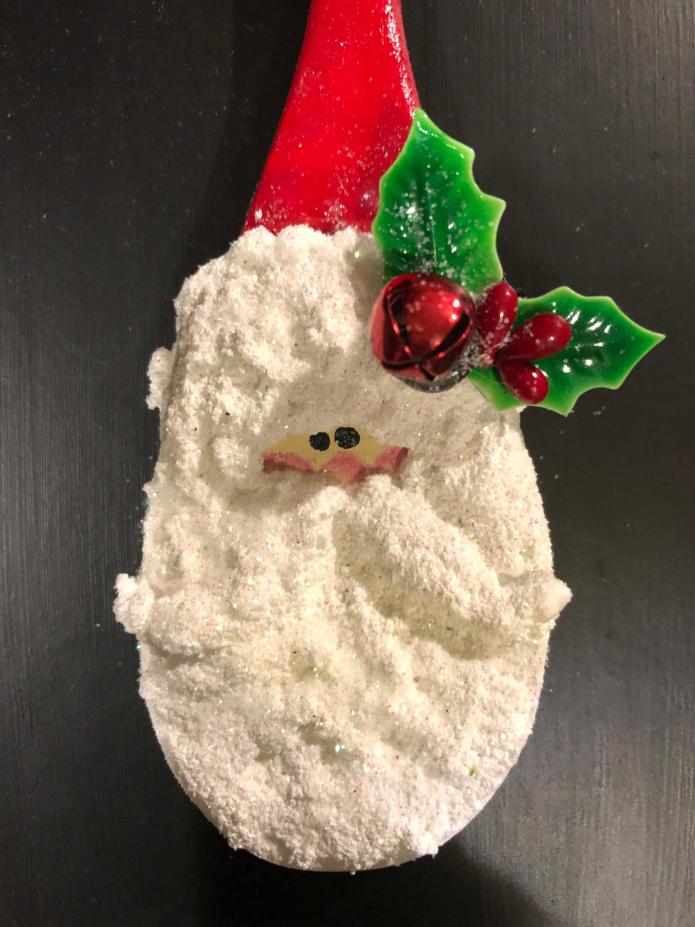 Santa Wooden Spoon Holiday Wooden Spoon Christmas Wooden | Etsy