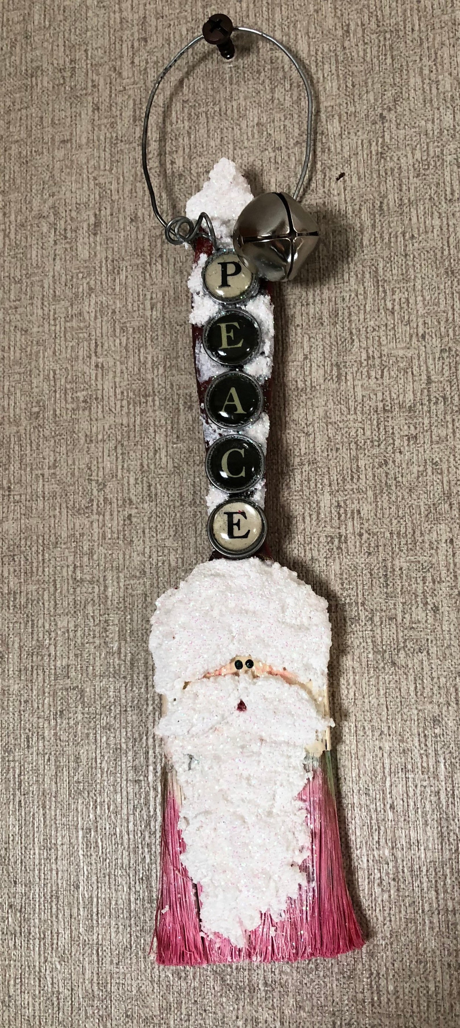 Santa Paint Brush Ornament Hand Painted Paint Brush Ornament - Etsy