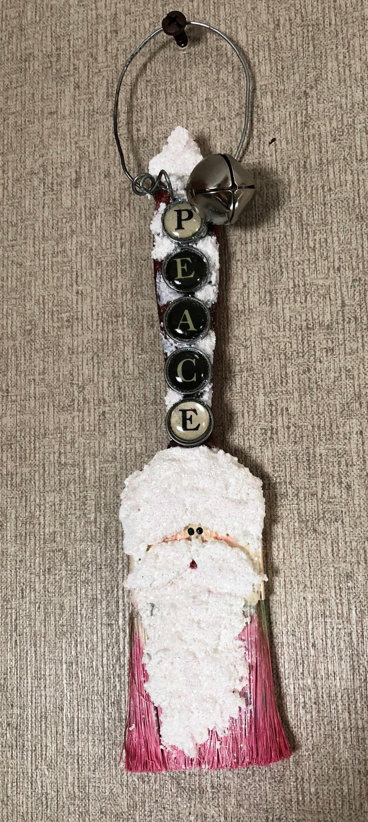 Santa Paint Brush Ornament Hand Painted Paint Brush Ornament - Etsy