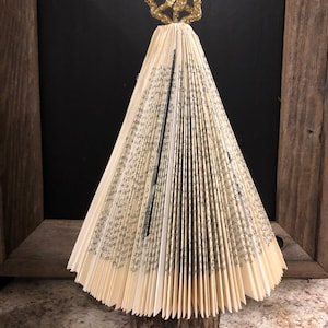 Folded Paper Tree, Book Page Tree, Paperbacktree,christmas Tree, Shelf ...