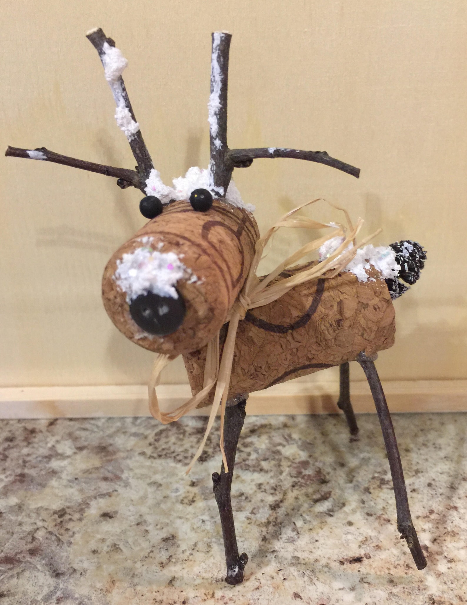 Reindeer Ornament ,wine Cork Reindeer, Wine Cork Holiday Reindeer, Wine ...