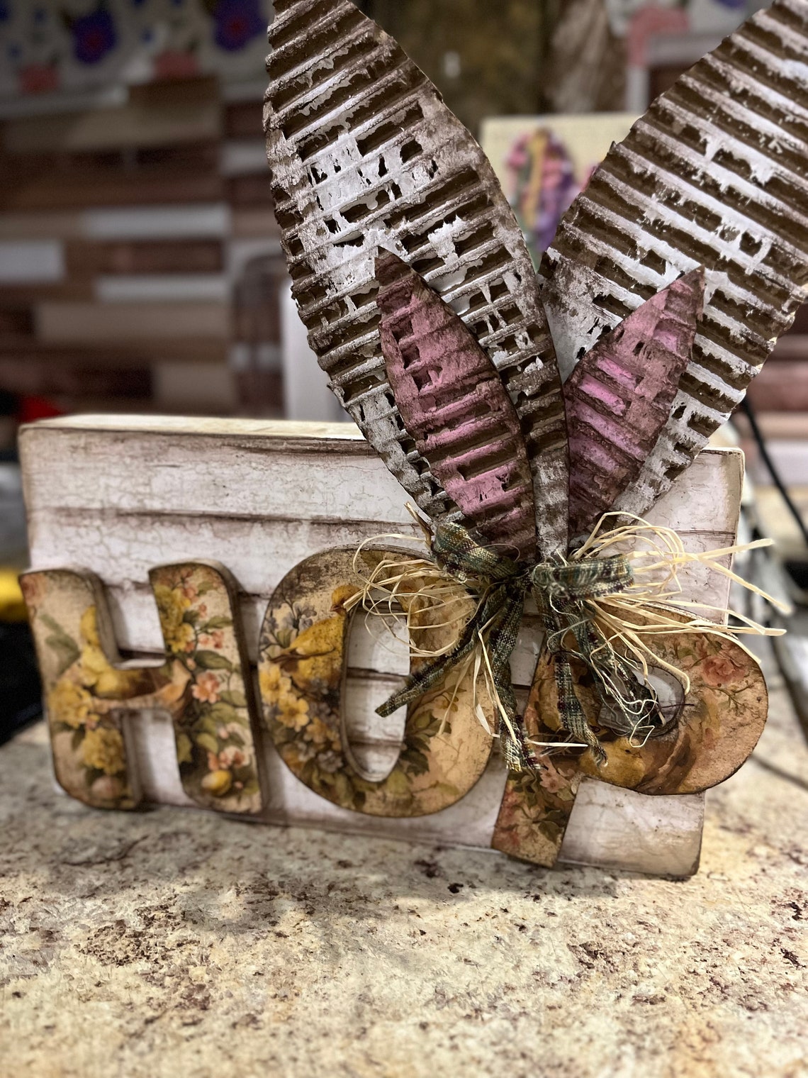 Easter Sign, Hop Bunny , Bunny Ears Sign - Etsy