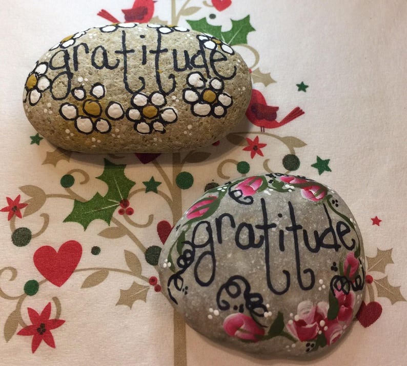 Graditute Stone Meditation Stone Prayer Stone Garden Rocks - Etsy