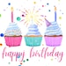 Happy Birthday Printable Digital Notecard , Birthday Note Card - Etsy