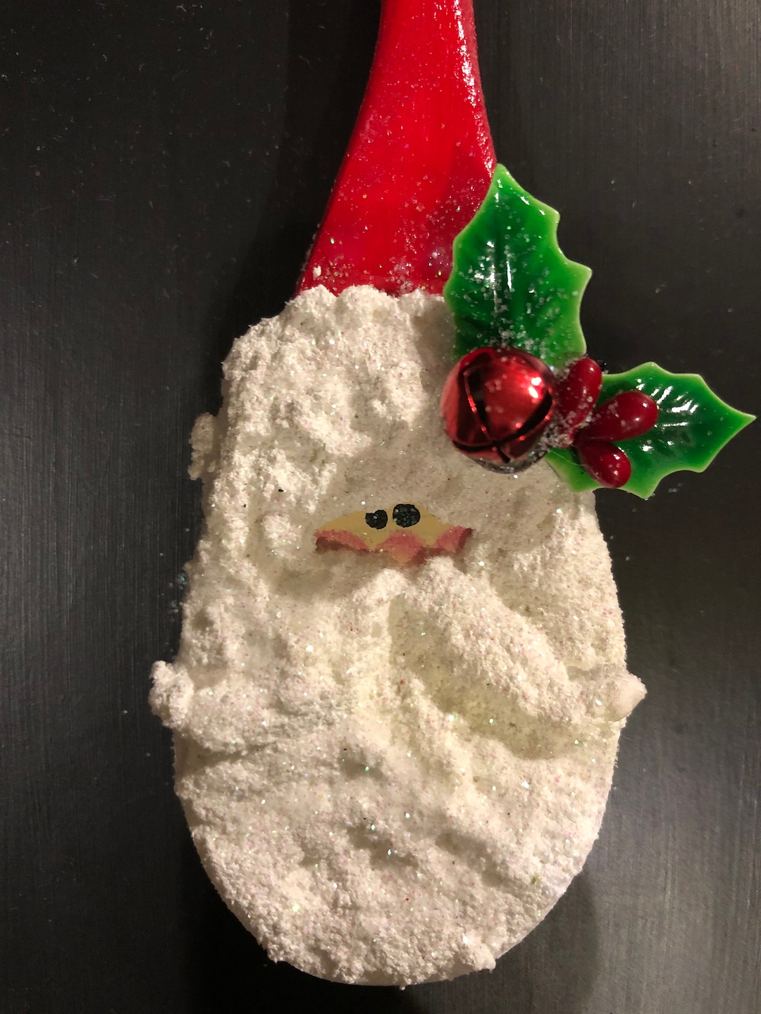 Santa Wooden Spoon, Holiday Wooden Spoon, Christmas Wooden Spoon ...