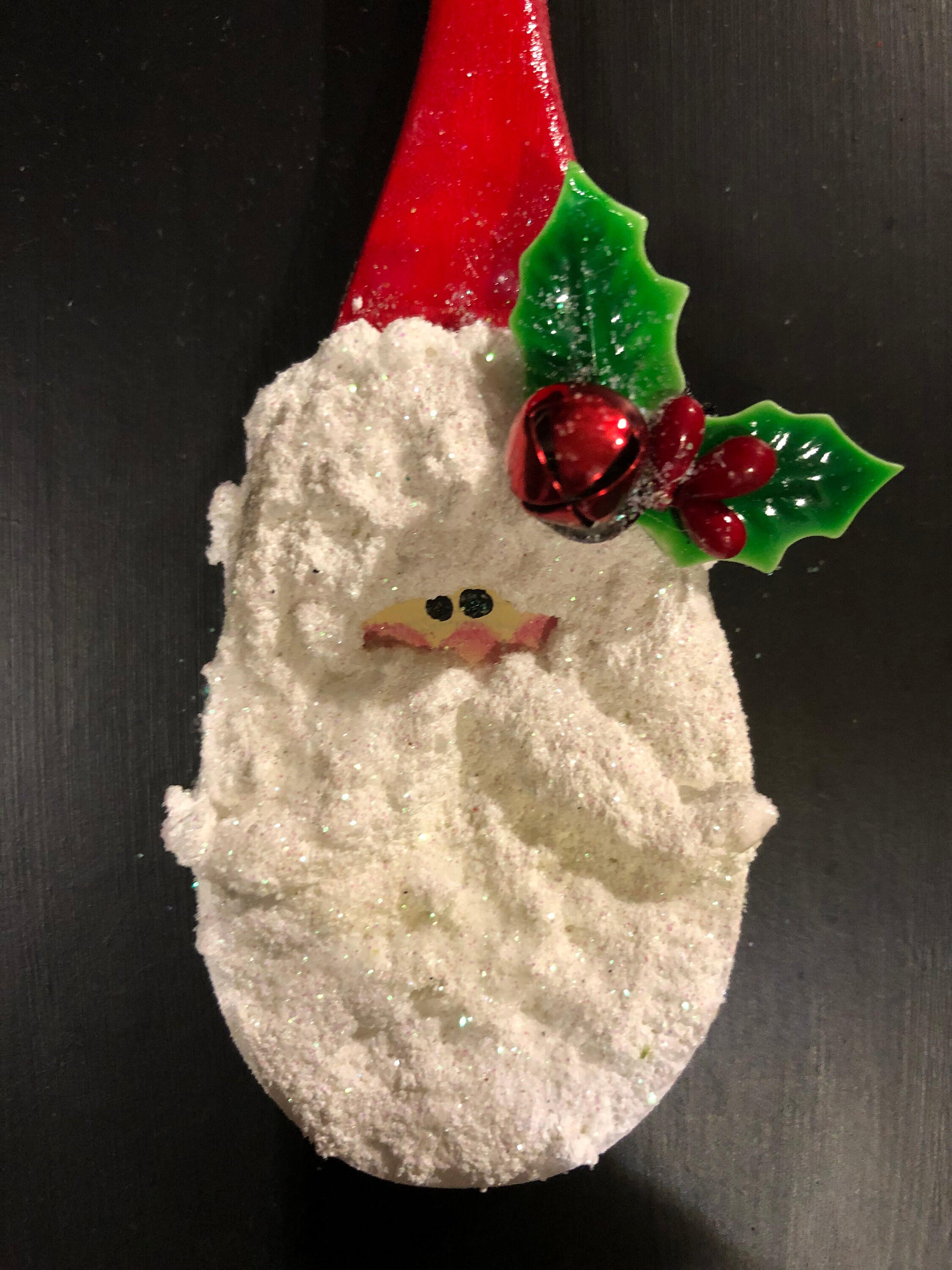 Santa Wooden Spoon Holiday Wooden Spoon Christmas Wooden | Etsy