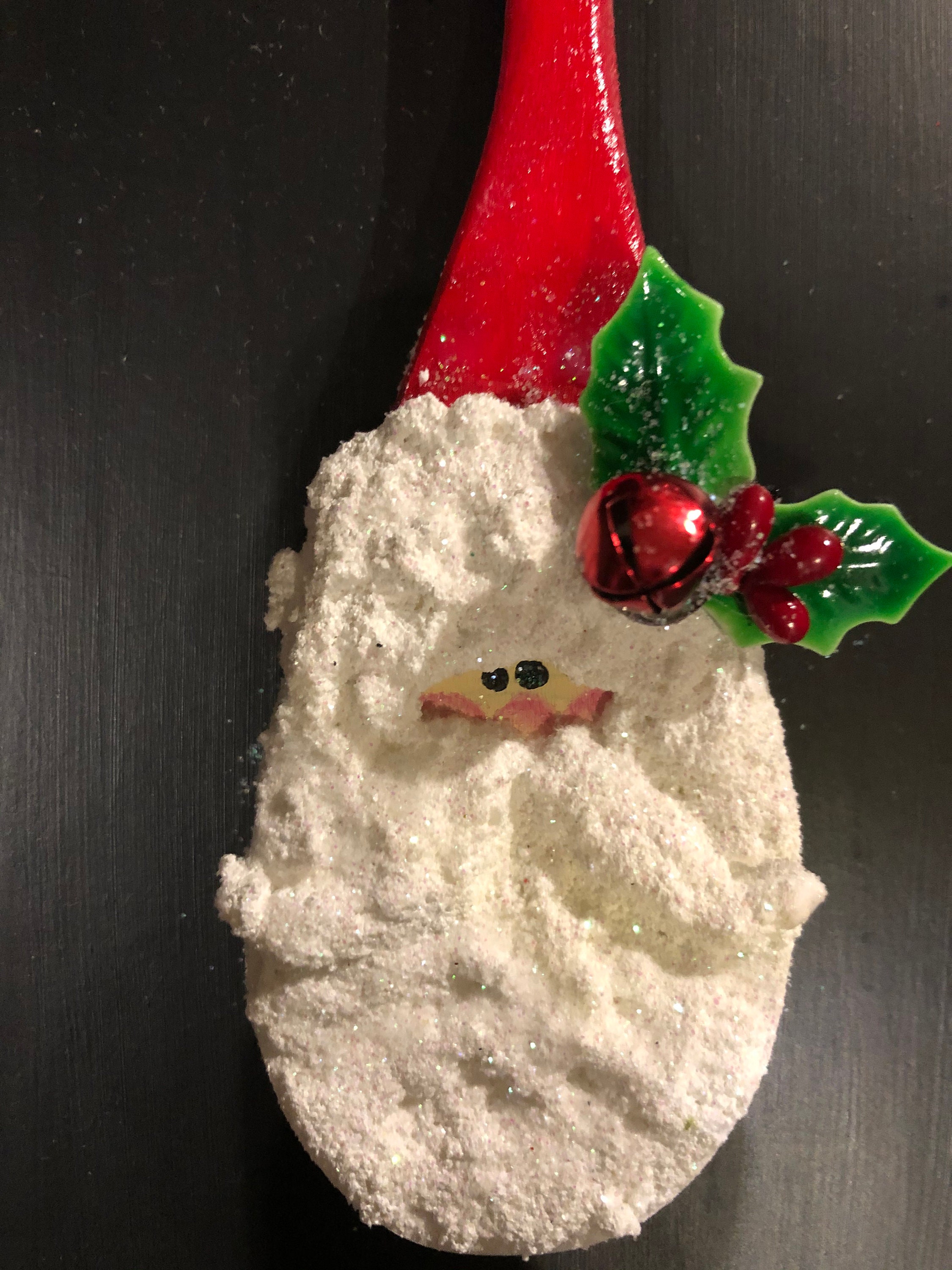 Santa Wooden Spoon Holiday Wooden Spoon Christmas Wooden | Etsy