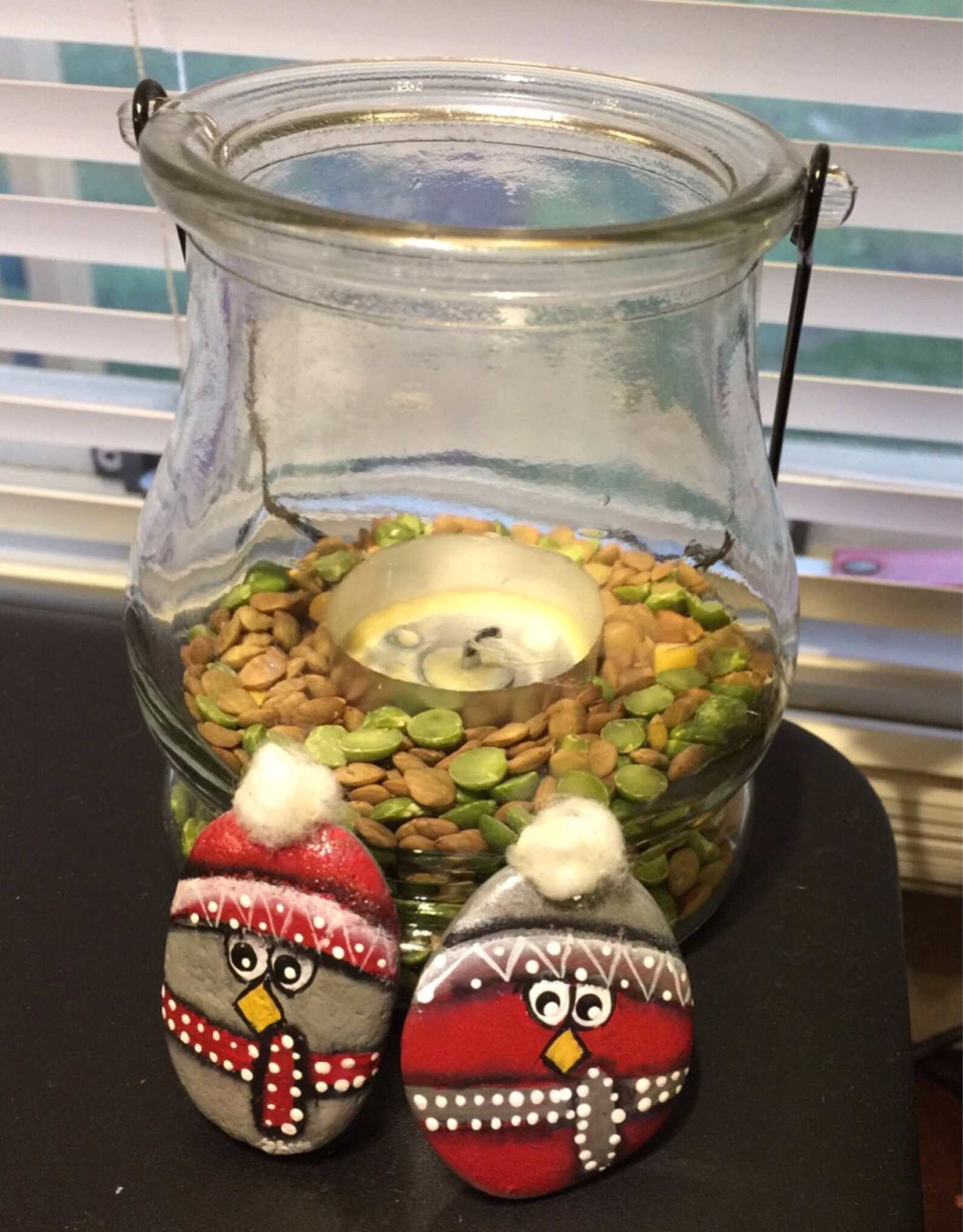 Owl Rocks Painted Owl Rocks Holiday Owl Rocks Winter Owl | Etsy