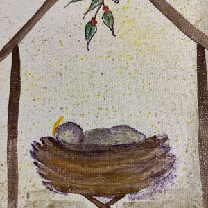 Watercolor Manger Sign, Christmas Sign - Etsy