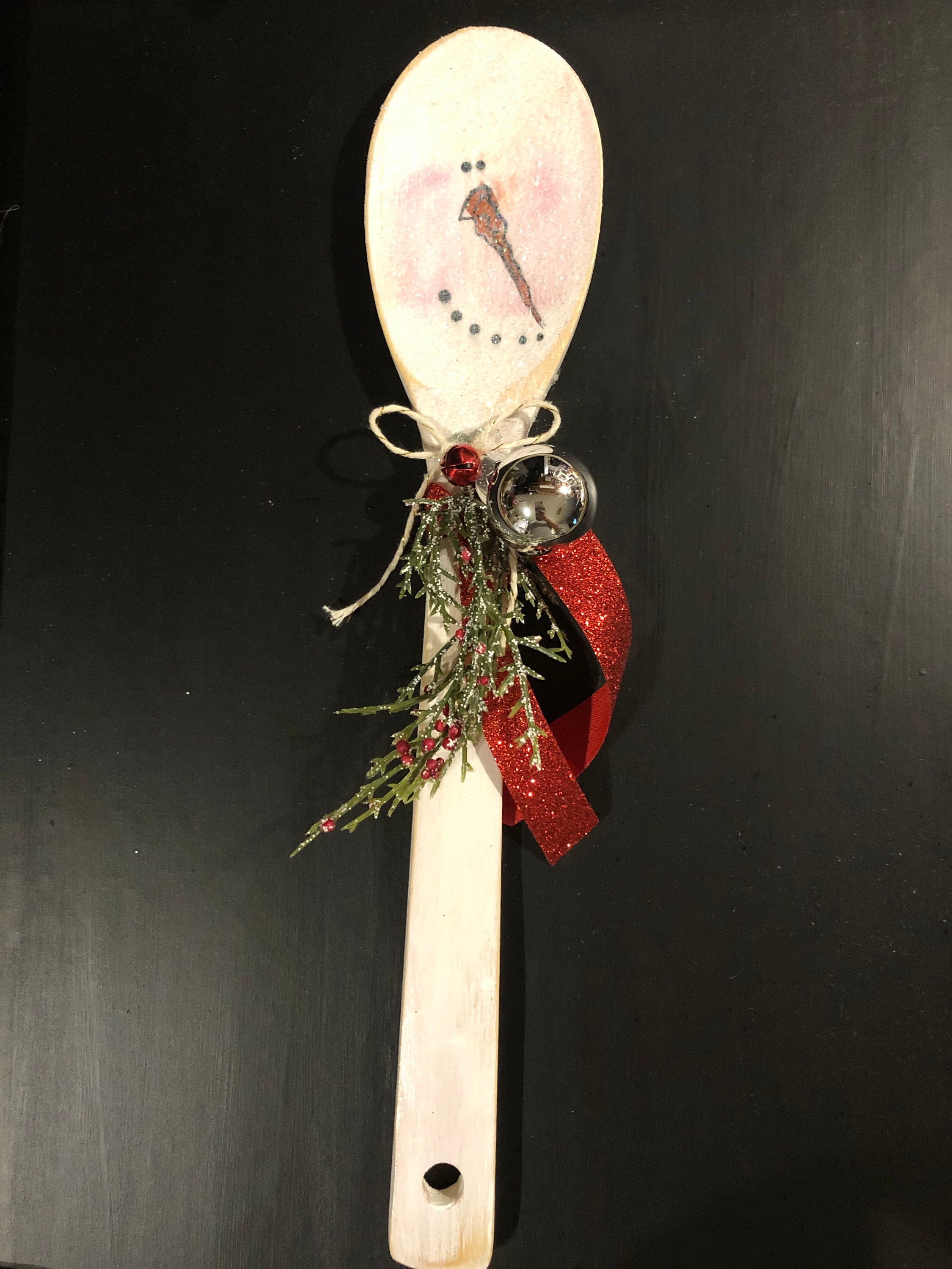 Snowman Wooden Spoon - Etsy