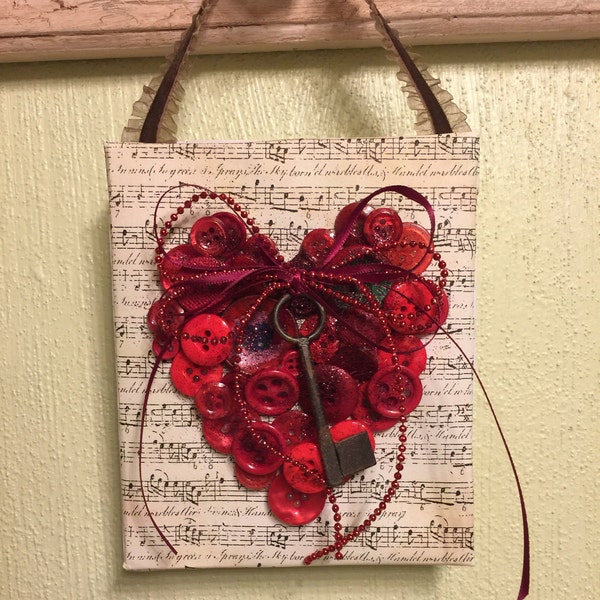Button Heart - Etsy