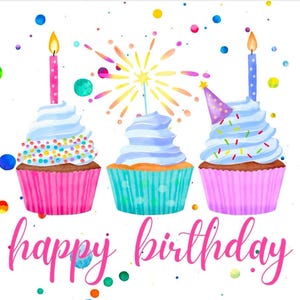 Happy Birthday Printable Digital Notecard , Birthday Note Card - Etsy