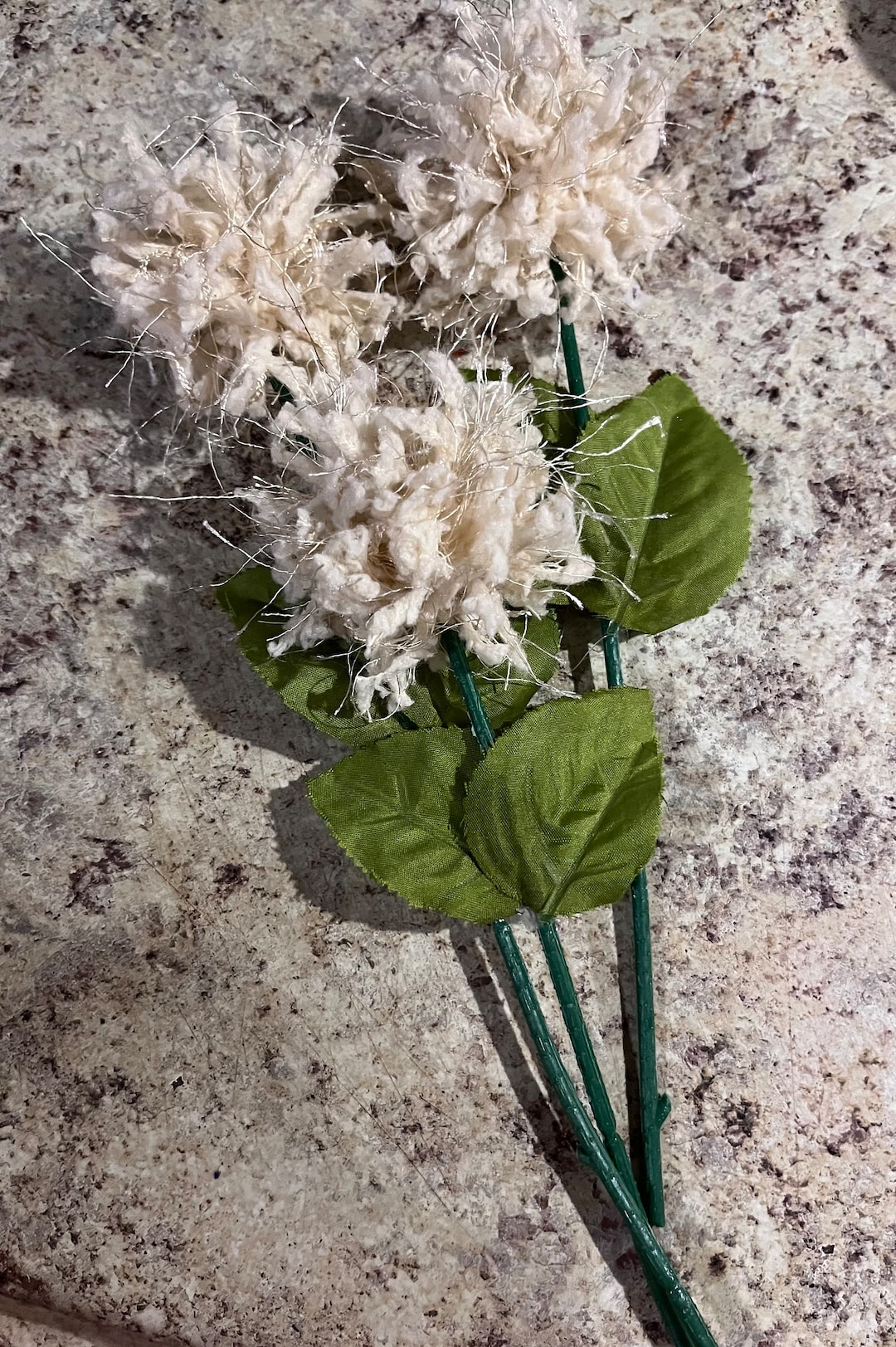 Dandelion Made With Yarn, Set of 3 Dandelions, Wedding Center Pieces ...