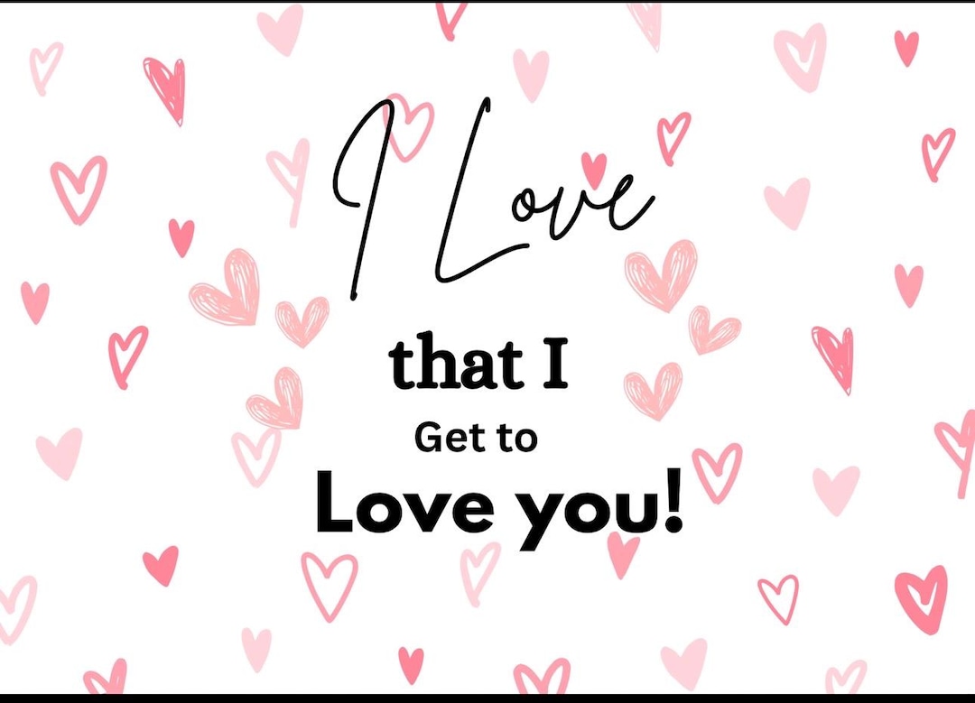 Valentine Card Printable Digital Notecard , Love Note Card - Etsy