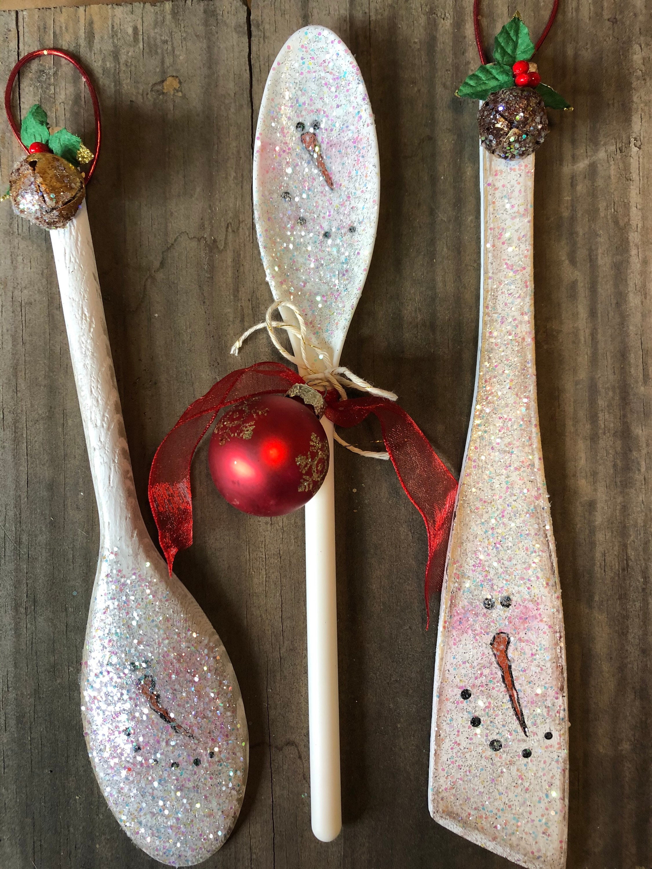 Snowman Spoon Ornament Christmas Spoon Ornament Winter - Etsy