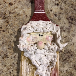 Santa Paint Brush Ornament, Hand Painted Paint Brush Ornament ...
