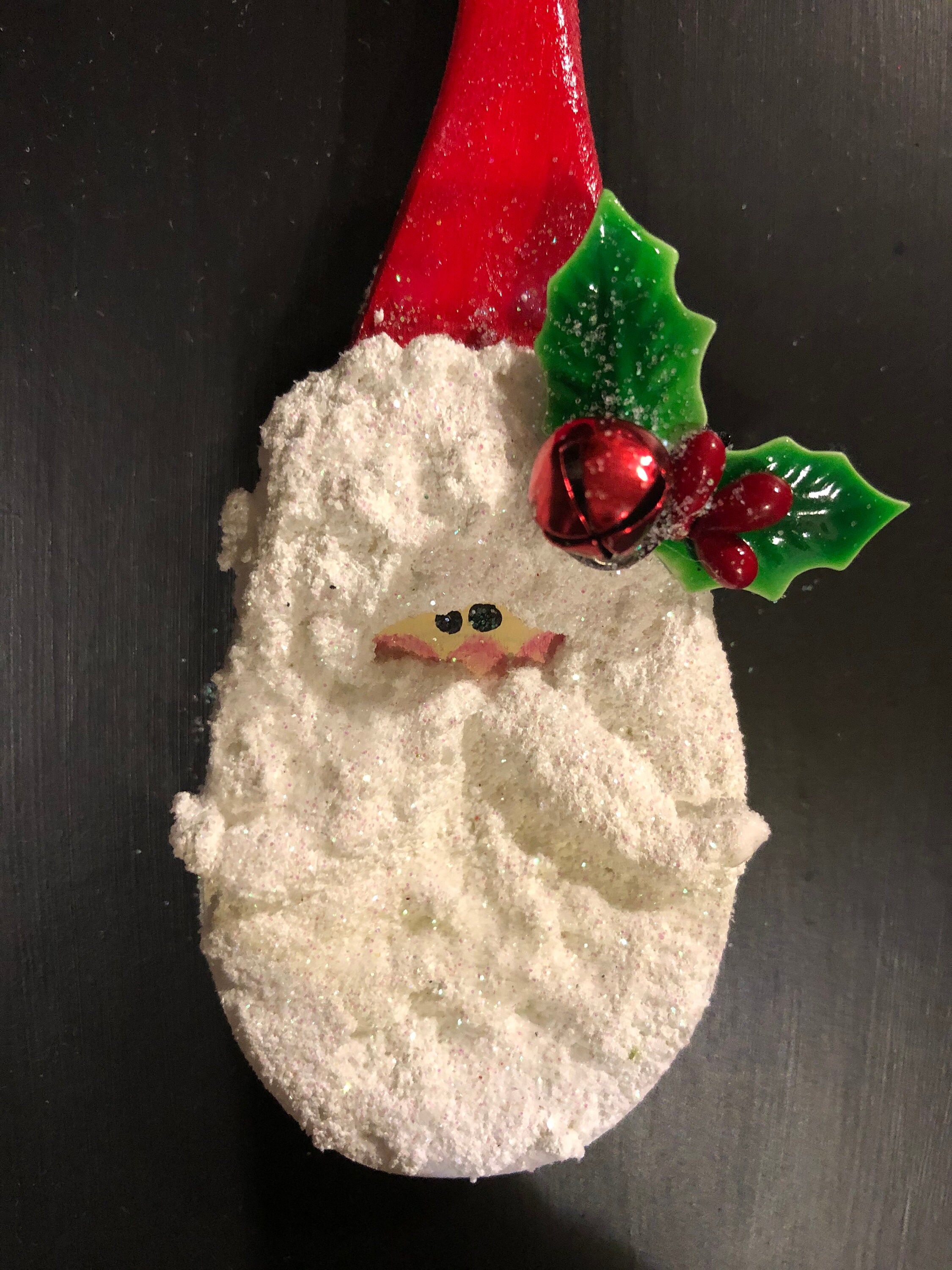 Santa Wooden Spoon Holiday Wooden Spoon Christmas Wooden | Etsy