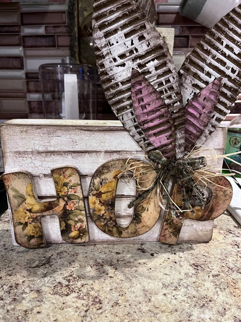 Easter Sign, Hop Bunny , Bunny Ears Sign - Etsy