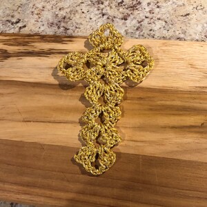 Crocheted Cross Bookmark, Crocheted Cross Ornament, - Etsy