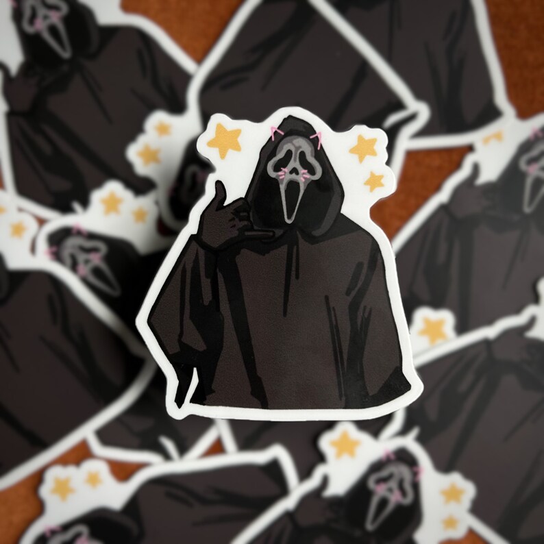 GHOSTFACE Call Me Sticker Scream Slasher Horror Art Decor Halloween DBD ...