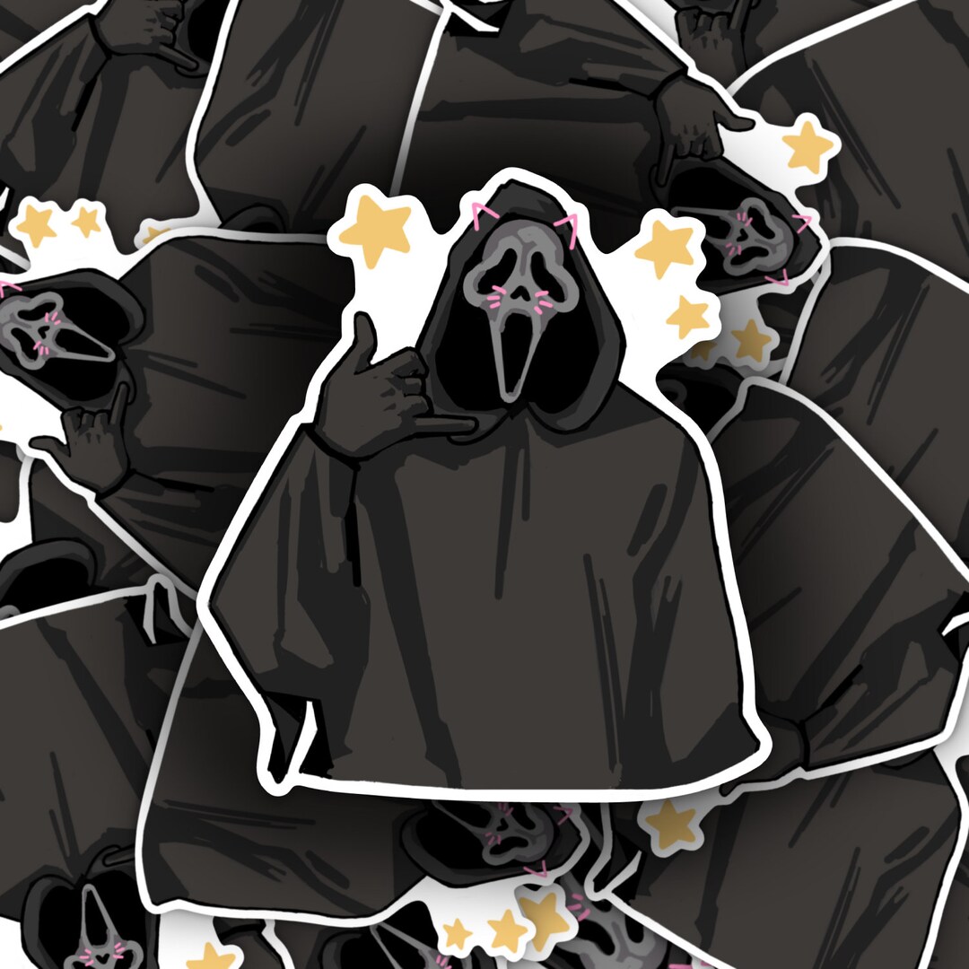 GHOSTIE Call Me Sticker Scream Slasher Horror Art Decor Halloween DBD ...