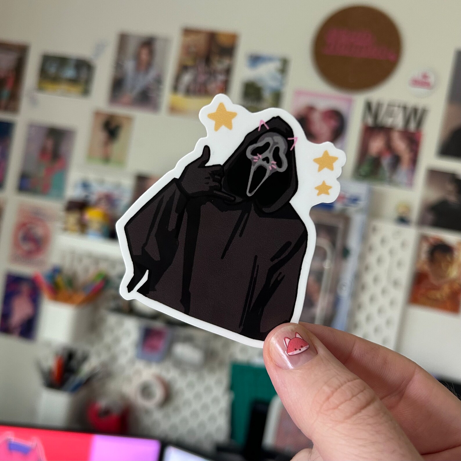 GHOSTFACE Call Me Sticker Scream Slasher Horror Art Decor Halloween DBD ...