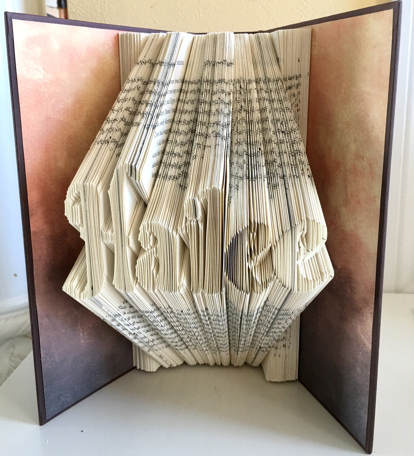 Custom Folded Book Art With Your Name - Etsy