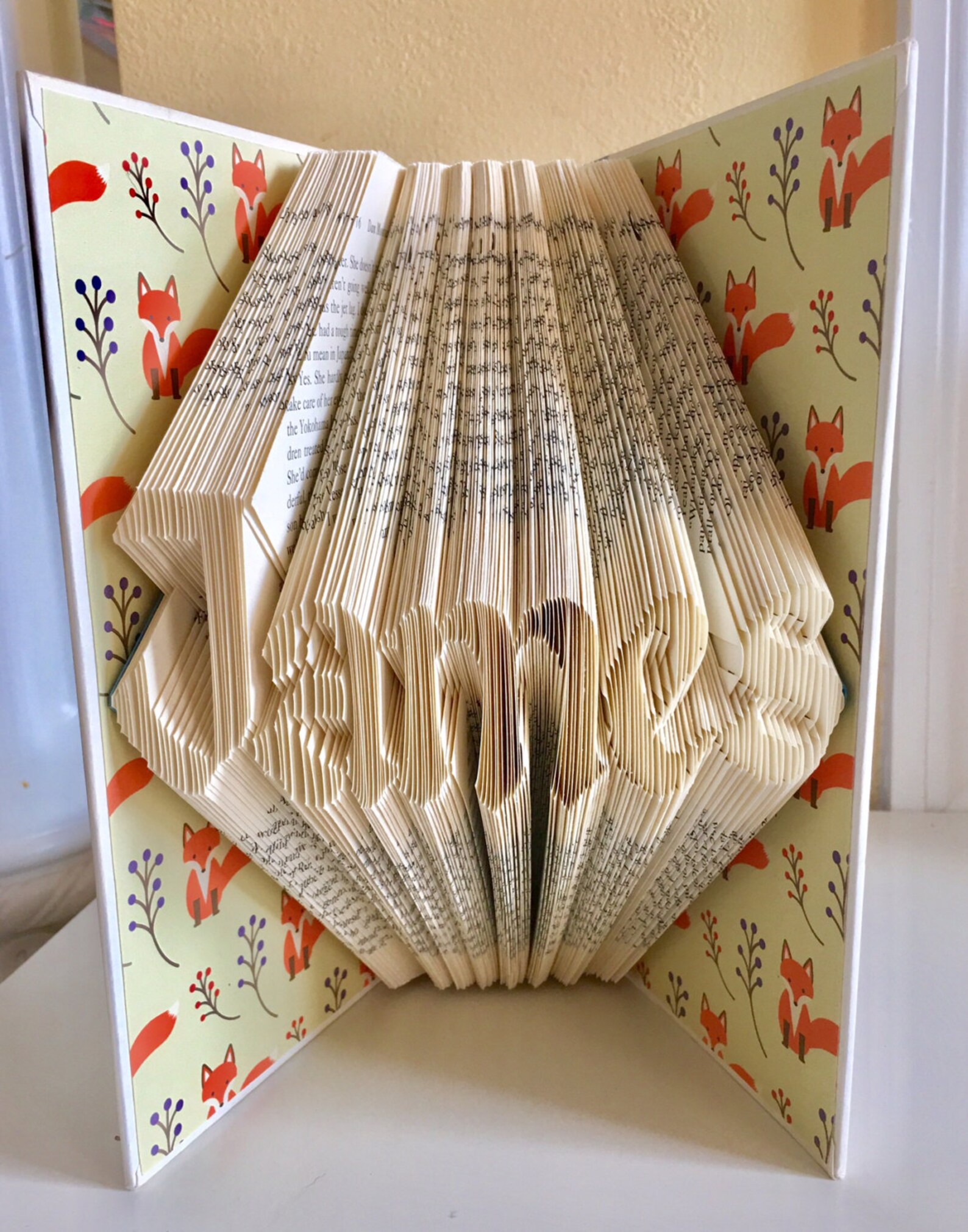 Custom Folded Book Art With Your Name - Etsy