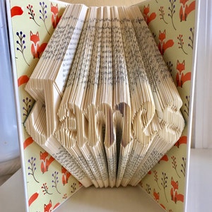 Custom Folded Book Art With Your Name - Etsy