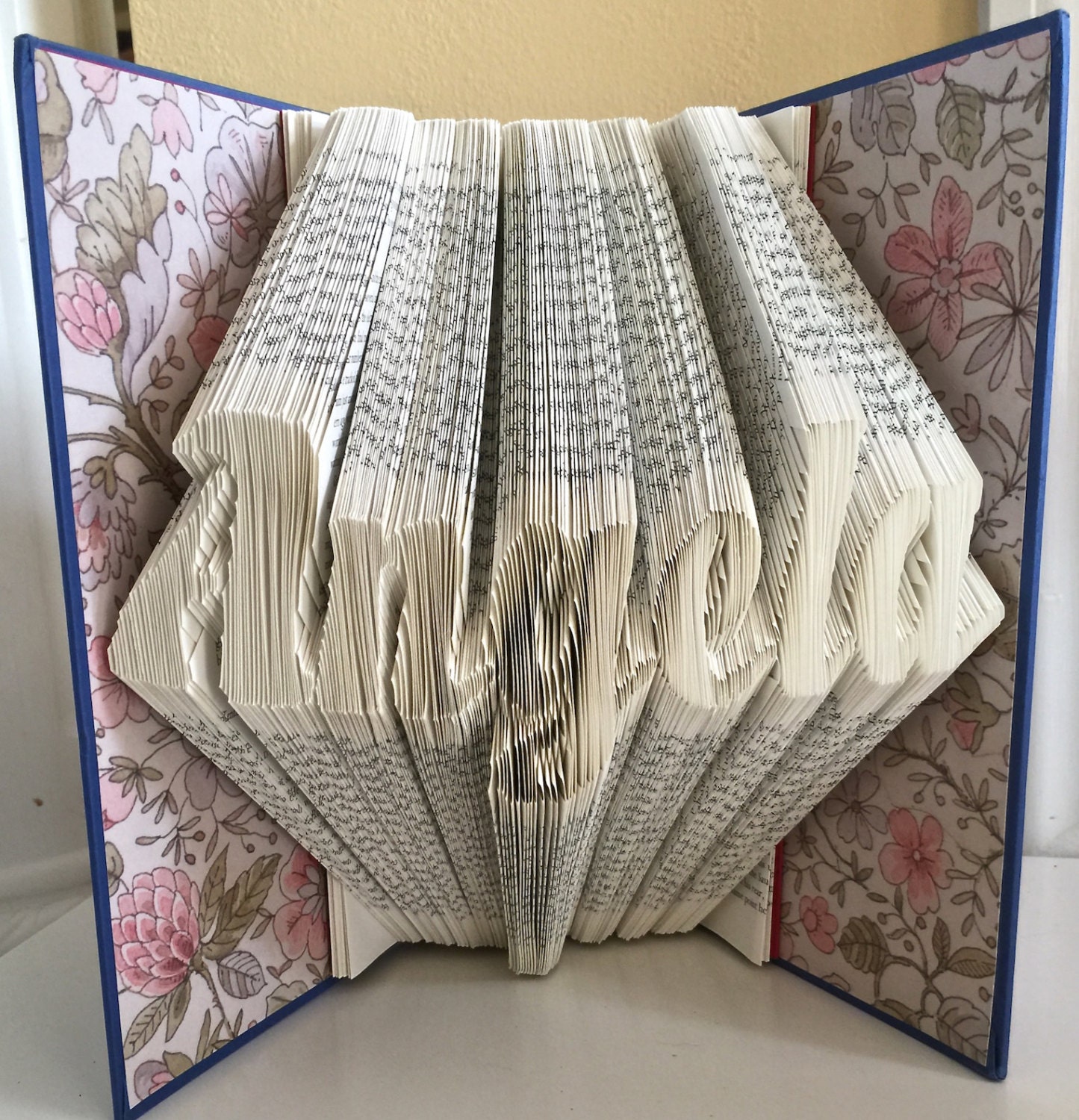 Folded Book Art - Custom Name (script Lettering), 6 Letters (1 Capital ...