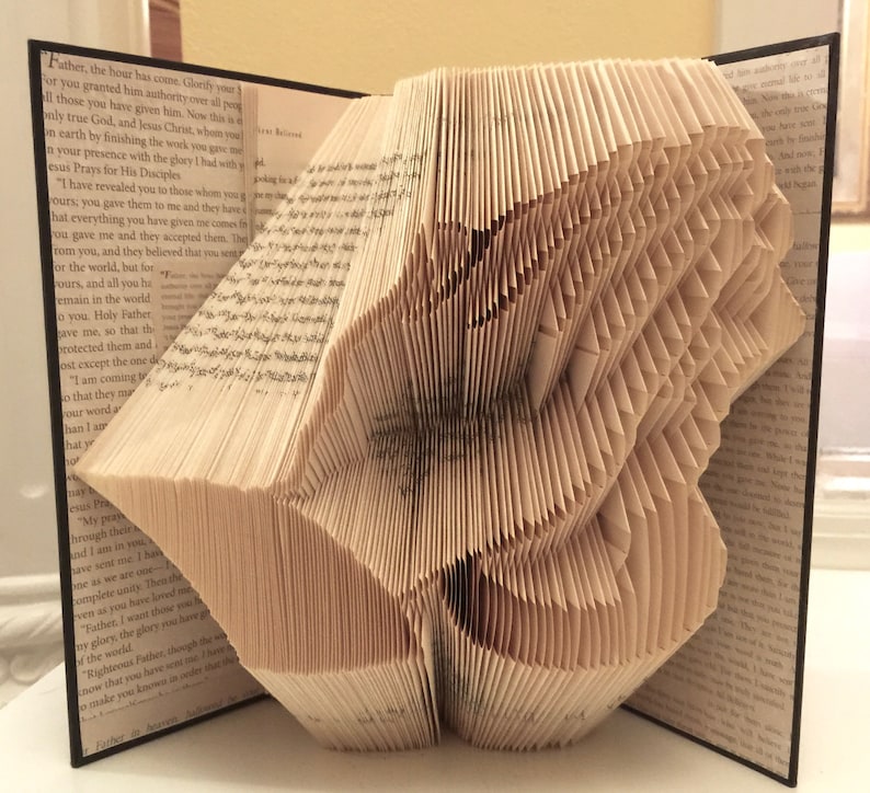 Folded Book Art With Praying Hands - Etsy