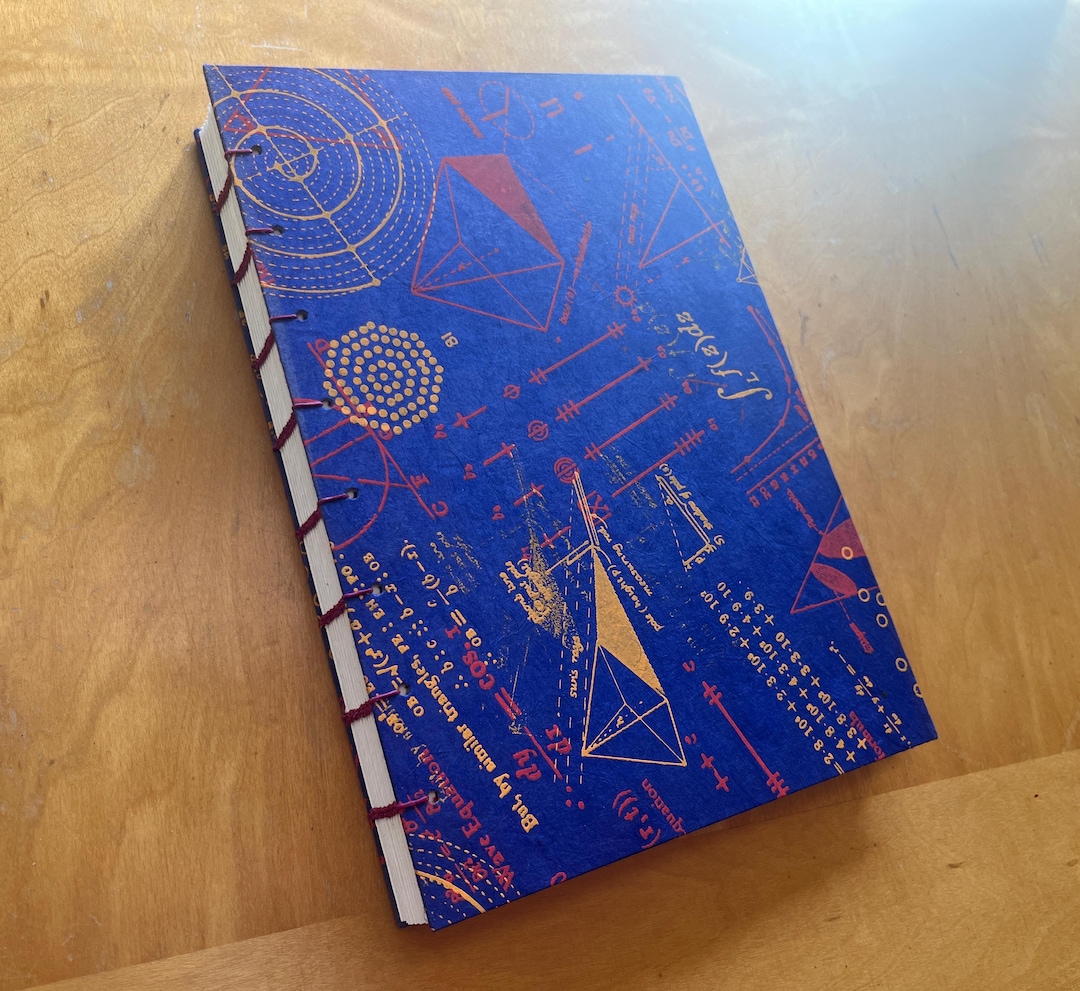 Math Equations Sketchbook: Handmade Coptic Stitch Blank Book - Etsy